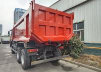 China LHD 6×6 10wheels ZZ3257V4357B1R 380HP Red All-drive HOWO Tipper Truck High Horsepower Lowfuel Consumption for sale
