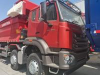 China Sinotruk Hohan New Howo Tipper Dump Truck N7 8 × 4 12 Wheels 380Hp Lhd Or Rhd With Tarpaulin U Type Container for sale