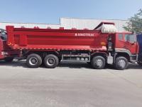 China Sinotruk Hohan New Howo Tipper Dump Truck N7 8 × 4 12 Wheels 380Hp Lhd Or Rhd With Tarpaulin U Type Container for sale