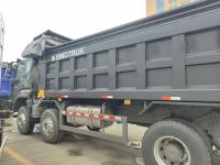 China HOWO NX 380HP RHD Black Tipper Dump Truck With Tarpaulin Flap for sale
