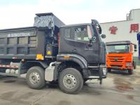 China HOWO NX 380HP RHD Black Tipper Dump Truck With Tarpaulin Flap for sale