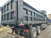 China HOWO NX 380HP RHD Black Tipper Dump Truck With Tarpaulin Flap for sale