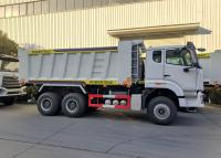 China Sinotruk Howo / Hohan 6×4 Tipper Dump Truck 10 Wheels Rectangular Cargo Body 20CBM White Color for sale