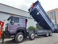 China 400HP HOWO 8*4 Dump Truck (Black): Featuring U-Shaped Hopper & Ghost-Face Cab for sale