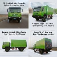China SINOTRUK Heavy Duty Truck with 4X4 LHD Drive Type, 5000*2300*2300 mm Cargo Tank, and 16T Rear Axle Capacity for Heavy Load Hauling for sale