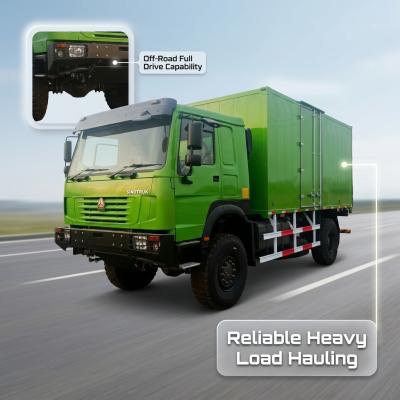 China 4X4 LHD Cargo Truck with 5000*2300*2300 mm Cargo Tank and 16T Rear Axle for Heavy Duty Transport for sale