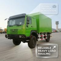 China SINOTRUK Heavy Duty Truck with 4X4 LHD Drive Type, 5000*2300*2300 mm Cargo Tank, and 16T Rear Axle Capacity for Heavy Load Hauling Green for sale