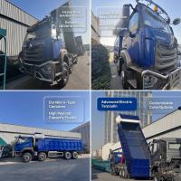 China Sinotruk HOHAN New HOWO 8X4 Dump Truck 371hp H77L Cabin  Blue With electric tarpaulin RHD for sale
