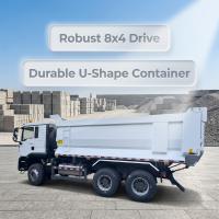China SINOTRUK HOWO TX Model 380HP LHD Tipper Dump Truck 6X4 Utype Container White for sale