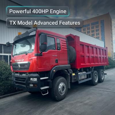 China SINOTRUK HOWO TX Model 400HP LHD Tipper Dump Truck 6X4 With Warning lights for sale