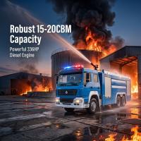 China SINOTRUK HOWO 15-20CBM 336HP Diesel Fire Fighting Truck with 6×4 Drive and 95km/h Speed for sale