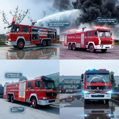 China SINOTRUK HOWO Fire Fighting Truck 15-20CBM 336HP 6×4 Drive for Emergency Response and Landscaping for sale