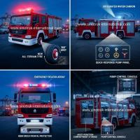 China SINOTRUK HOWO Mine Dust Fire Tender Vehicle 10-12CBM 266HP 4×2 Drive Industrial Fire Truck for sale