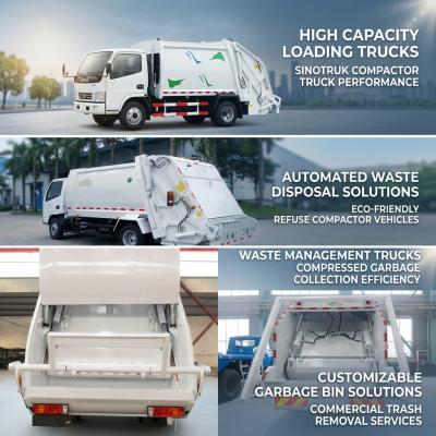 China SINOTRUK HOWO 6CBM Compressed Garbage Truck 4x2 Drive 83KW Engine for Municipal Waste Collection for sale
