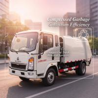 China SINOTRUK HOWO 5-6CBM Compressed Garbage Collection Truck 4x2 Drive 83KW Engine for sale