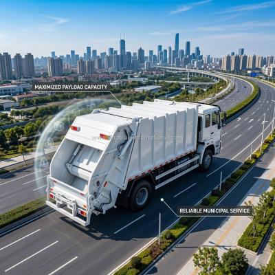 China SINOTRUK 10-12 CBM Compressed Garbage Truck 4×2 Drive 266HP Engine for Municipal Waste Collection for sale