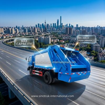 China SINOTRUK HOWO 5-6 CBM Compressed Garbage Truck 4x2 with 83KW Engine for Commercial Waste Management for sale