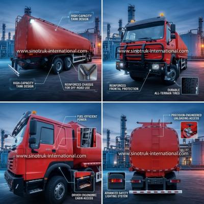 China SINOTRUK 8X4 Fuel Tank Fuel Truck 30 CBM  Ghost face cab  With a bumper for sale