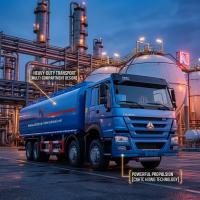 China High Efficiency Oil Tank Truck 8X4 LHD Euro2 371HP for sale