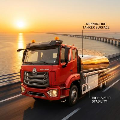 China SINOTRUK Oil Transport Truck With Manhole Cover and Breath Valve 10000L Volume for sale