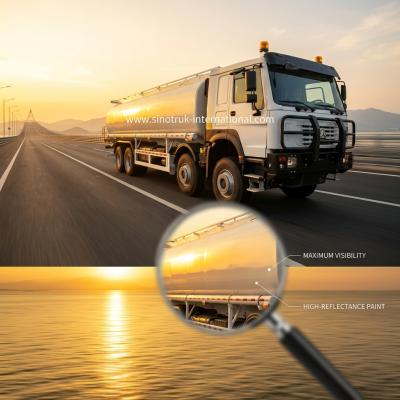 China SINOTRUK HOWO Red 371HP 8×4 12Wheels High Capacity Oil Tank Truck 30CBM for sale