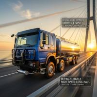 China Heavy-Duty HOWO 8*4 400HP LHD Fuel Truck 40CBM Double Tank System For Long-Range Fuel Distribution for sale