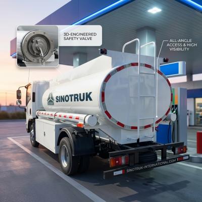 China SINOTRUK HOWO 4X2 Transporting Oil Tank Truck SINOTRUK HOWO 5-6CBM for sale