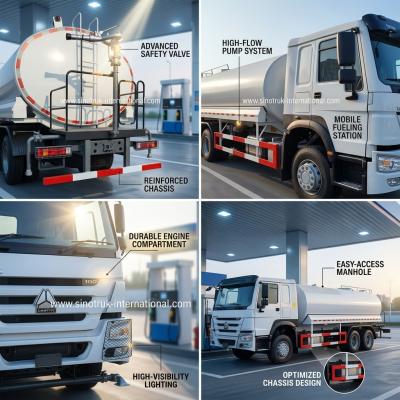 China LHD 6×4 10wheels High Horsepower 400HP HOWO Oil Tank Truck Low Fuel Consumption for sale