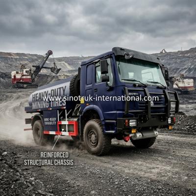 China HOWO 4X4 LHD Gasoline Transporting Oil Tank Truck / Petroleum Tanker Trucks for sale