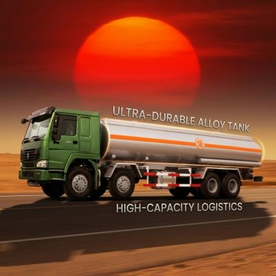 China Lubricating Oil Tank Truck 8X4 LHD Euro 2 336 HP Petroleum Tanker Trucks for sale