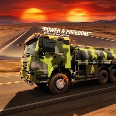 China 336HP HOWO Military Fuel Tanker Truck 16 - 25CBM Crude Oil Transportation Trucks for sale