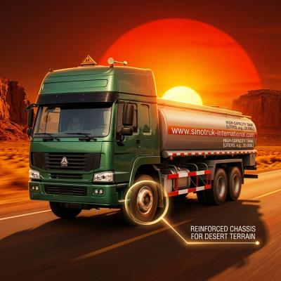 China SINOTRUK HOWO 16-20 CBM Oil Tank Truck 6×4 290HP for Fuel Transportation for sale
