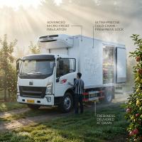 China 4×2 Refrigerated Truck with Sandwich Structure | 7128×2462×3375mm Dimensions | 12490 kg Gross Weight for sale