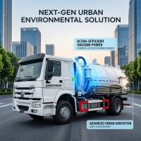 China SINOTRUK HOWO Sewage Suction Truck 8-12CBM RHD 4X2 with 266HP Engine and 318 m³/h Vacuum Pump for sale