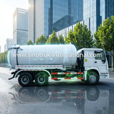 China Large Capacity Heavy Duty Vacuum Sewage Truck 6X4 Euro2 290HP , ISO for sale