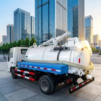 China SINOTRUK HOWO 5-6CBM LHD 4×2 Sewage Suction Truck with 140HP Engine and 8m Suction Depth for sale