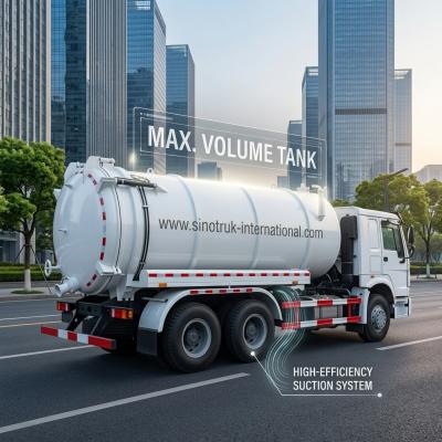 China SINOTRUK HOWO 6×4 Euro2 290HP Sewage Suction Truck 15-18 CBM Capacity with 318 m³/h Vacuum Pump for sale