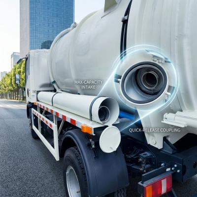 China 4x2 Light-Duty Sewage Truck 6CBM Capacity 160HP 8.00R20 Steel Tires for sale