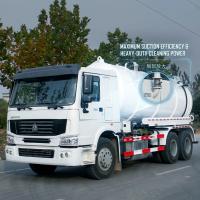 China Vacuum Pump Sewage Suction Truck , Septic Vacuum Trucks With Euro 2  Emission Standard for sale