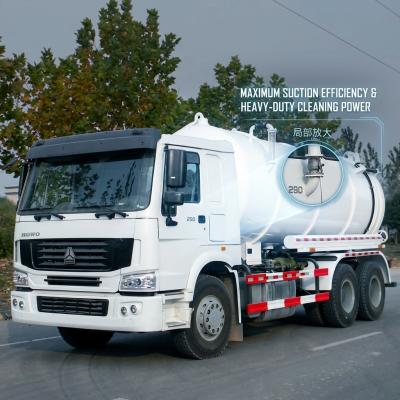 China Vacuum Pump Sewage Suction Truck , Septic Vacuum Trucks With Euro 2  Emission Standard for sale