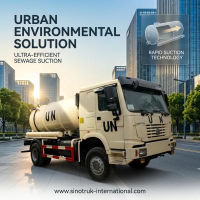 China SINOTRUK HOWO Sewage Suction Truck 8-12 CBM Capacity 266HP Engine for Municipal Sanitation for sale