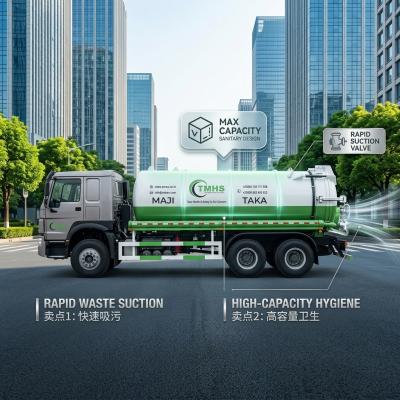China Vacuum Pump Sewage Suction Truck Septic Tank Cleaning Truck 20CBM LHD 380HP for sale