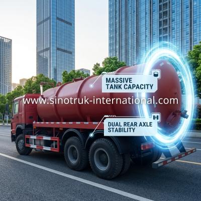 China Professional 16CBM LHD 336HP Vacuum Suction Sewer Pump Truck / Sludge Truck for sale