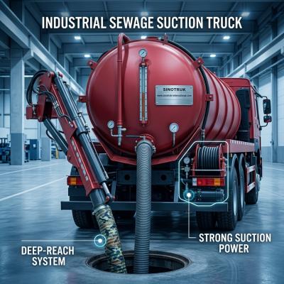 China SINOTRUK HOWO Sewage Suction Truck 17CBM Capacity 336HP Engine for Municipal Sanitation for sale