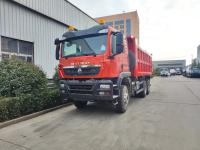 China High Efficiency 6×4 HOWO TX Tipper Truck | Red Body, 400HP Engine, 20CBM Container, 60 Tons Heavy-Duty Transport for sale