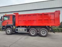 China High Efficiency 6×4 HOWO TX Tipper Truck | Red Body, 400HP Engine, 20CBM Container, 60 Tons Heavy-Duty Transport for sale