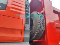 China High Efficiency 6×4 HOWO TX Tipper Truck | Red Body, 400HP Engine, 20CBM Container, 60 Tons Heavy-Duty Transport for sale