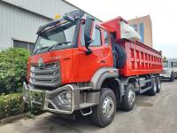 China Super Bearing HOWO 8×4 Red Tipper | 371HP Strong Power, 27CBM Large Capacity, 80–100T Heavy-Duty Transport for sale