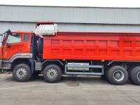 China Super Bearing HOWO 8×4 Red Tipper | 371HP Strong Power, 27CBM Large Capacity, 80–100T Heavy-Duty Transport for sale