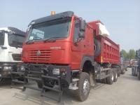 China 430HP Red HOWO 6*6 All-Wheel Drive Dump Truck with Ghost-Face Cab for sale